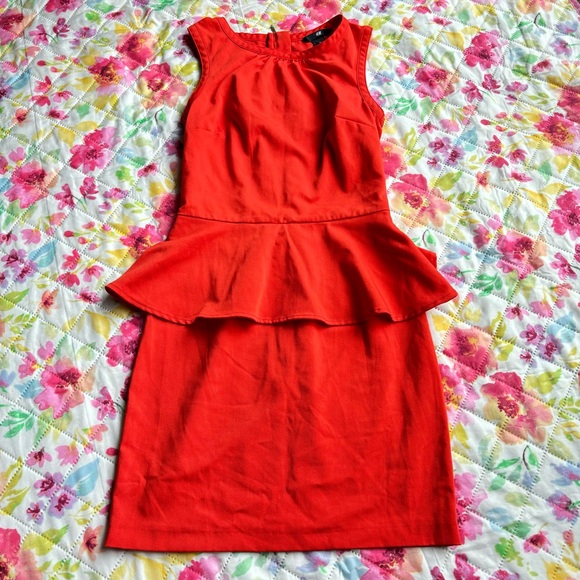 H&M | Dresses | Redorange Hm Cocktail Dress | Poshmark